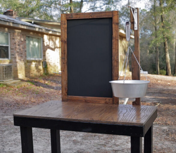 Amy's Beautiful Produce Weighing Stand | The Survival Gardener