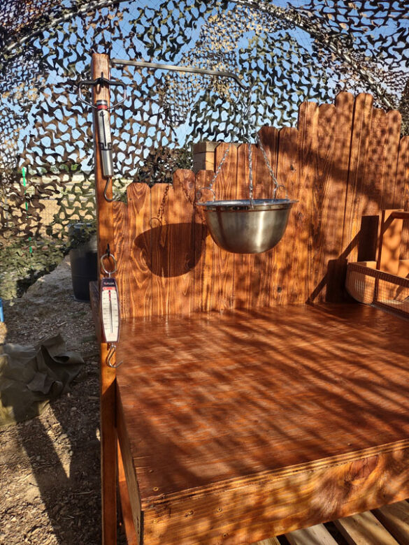 Amy's Beautiful Produce Weighing Stand | The Survival Gardener