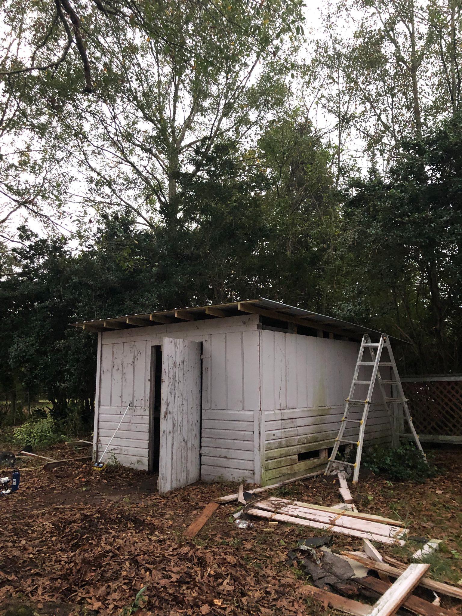 Fixing an old shed | The Survival Gardener